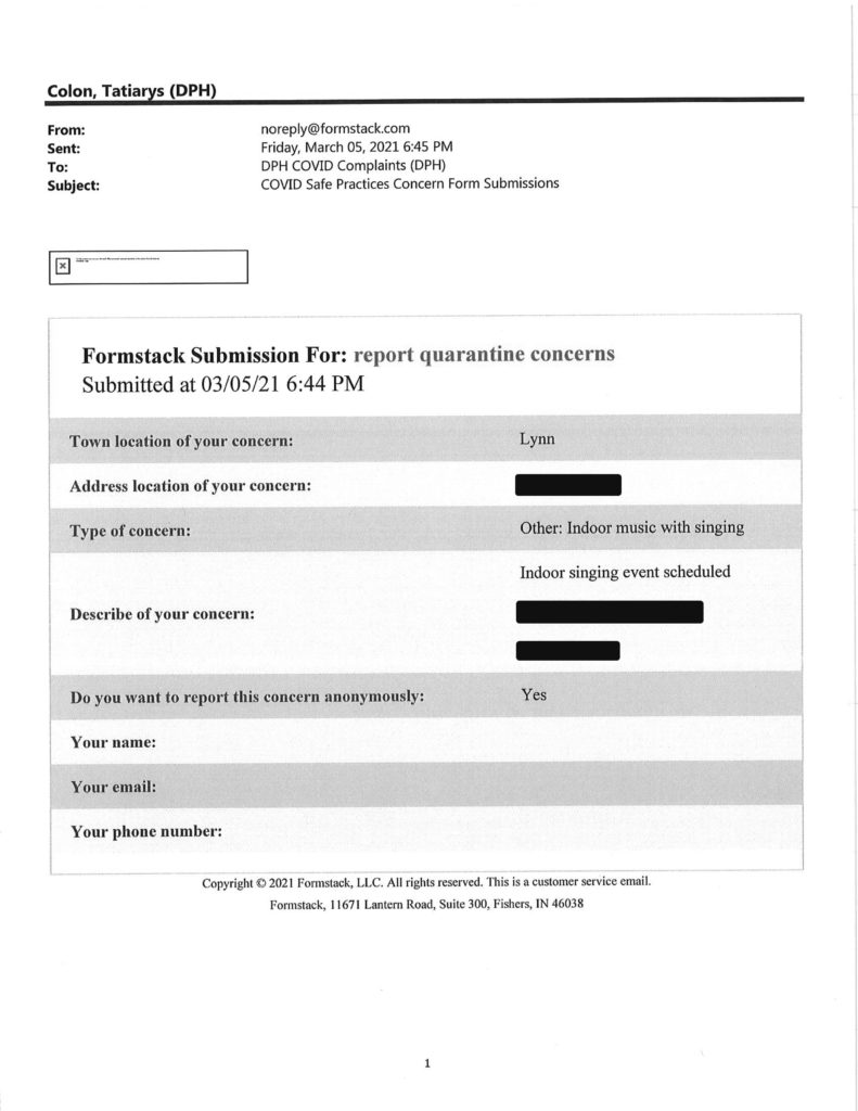 More from Charlie Baker's "Snitch Line" – HCRN